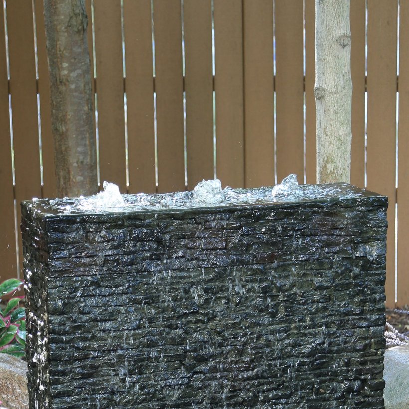Stacked Slate Wall Topper – Quad-Spill - AquaGarden